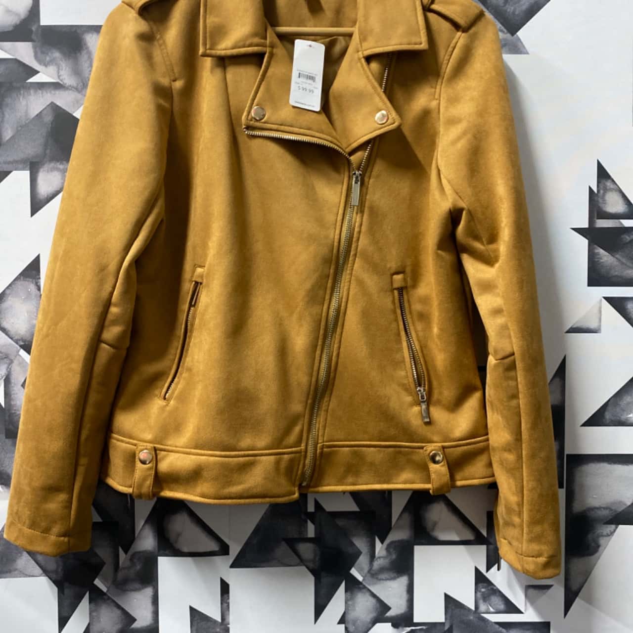 Rockmans tan suede Womens Size 12 Biker Jacket new (s) - New With Tags ...