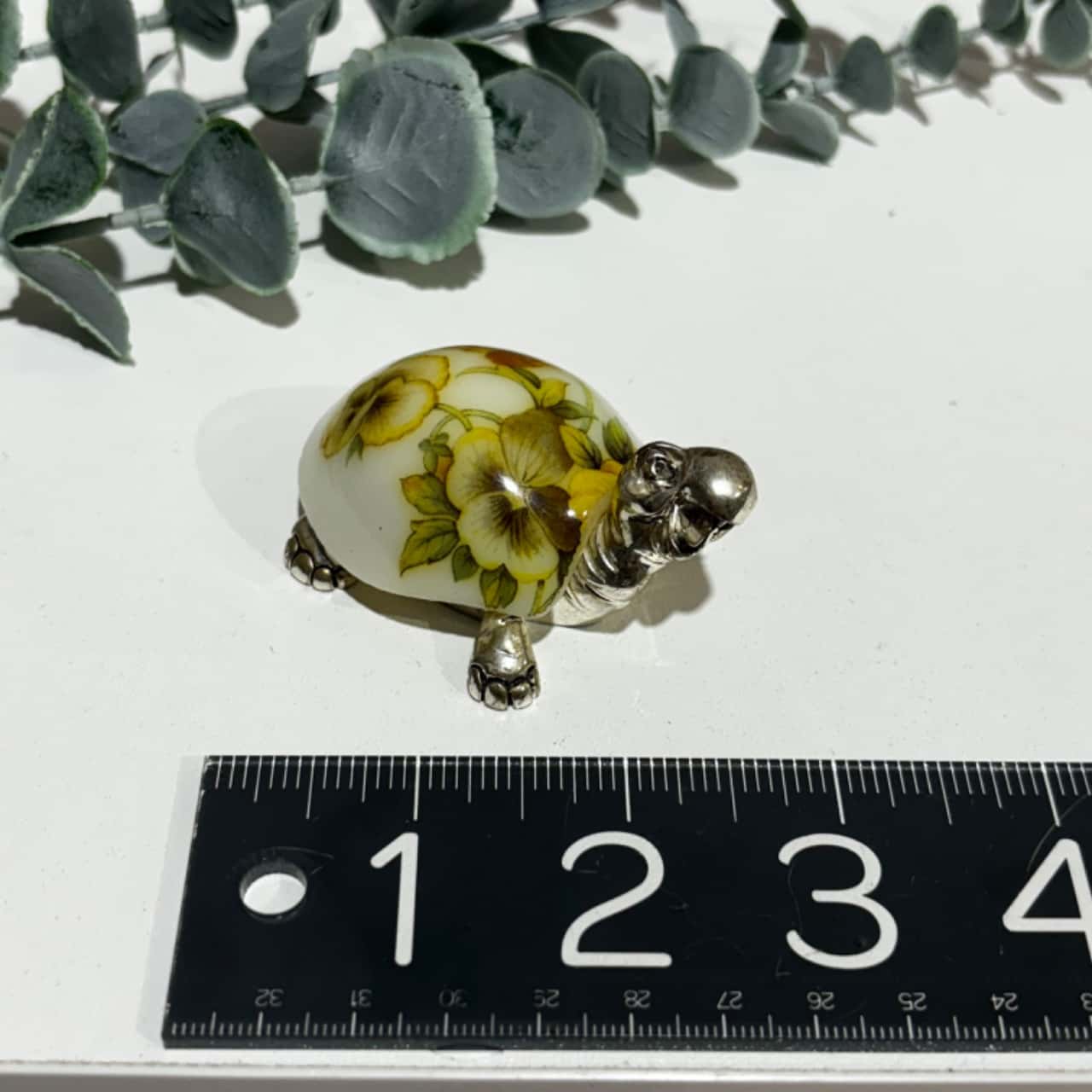 Silver Colour Lucky Tortoise with a Decorative Shell Design(s)