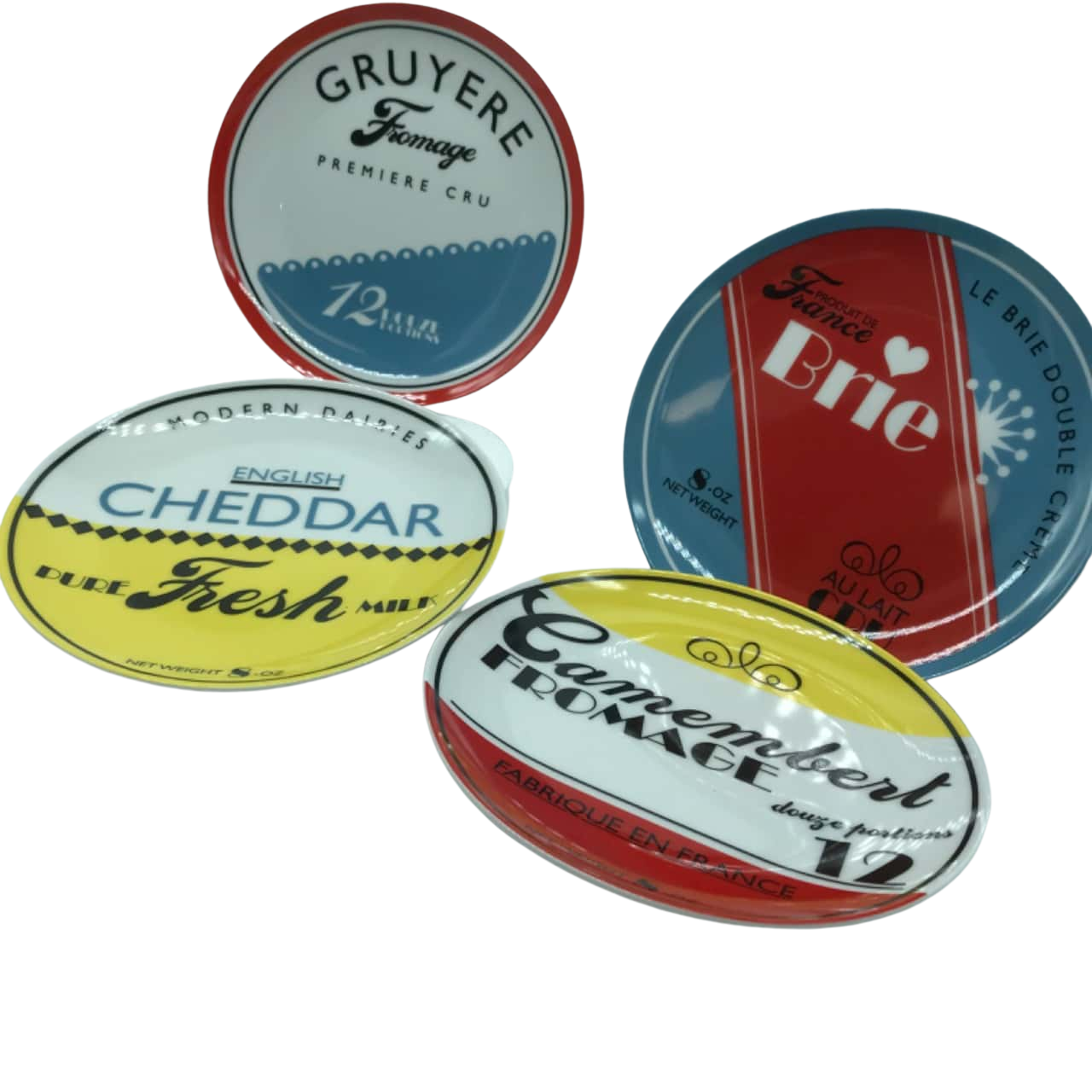 Brand New In Gift Box Set 4 Modern Dairies Cheese Plates S