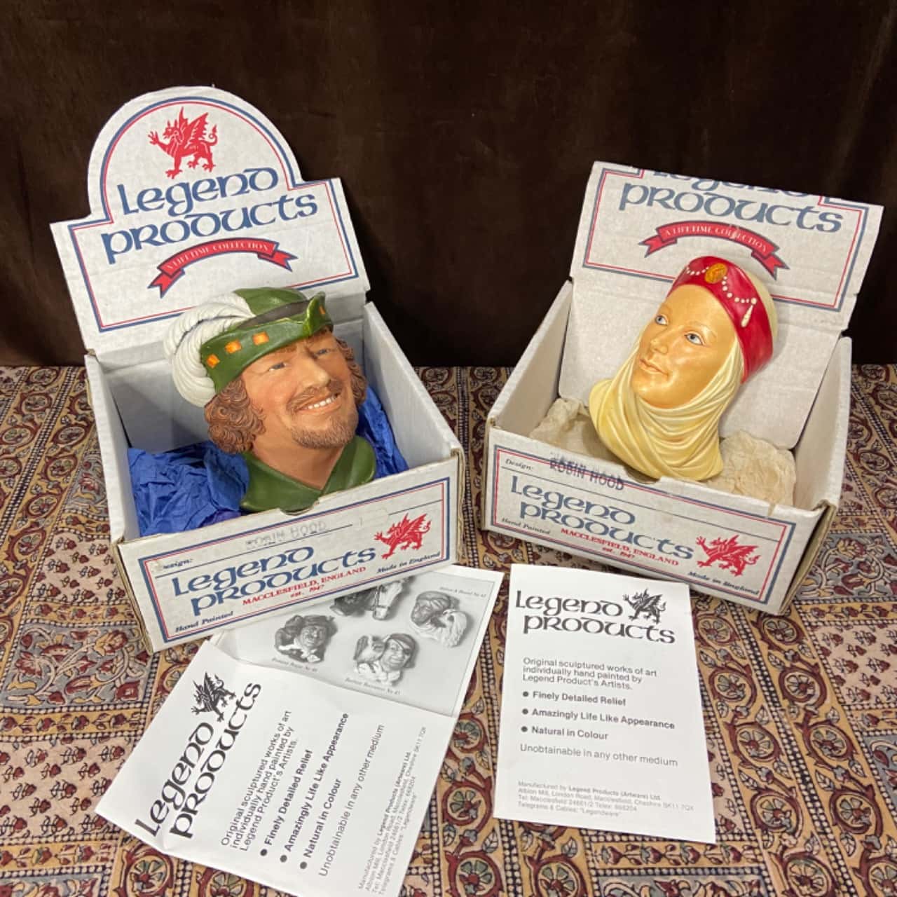Legend Products Wall Masks/ Plaques. Robin Hood and Maid Marion(s)