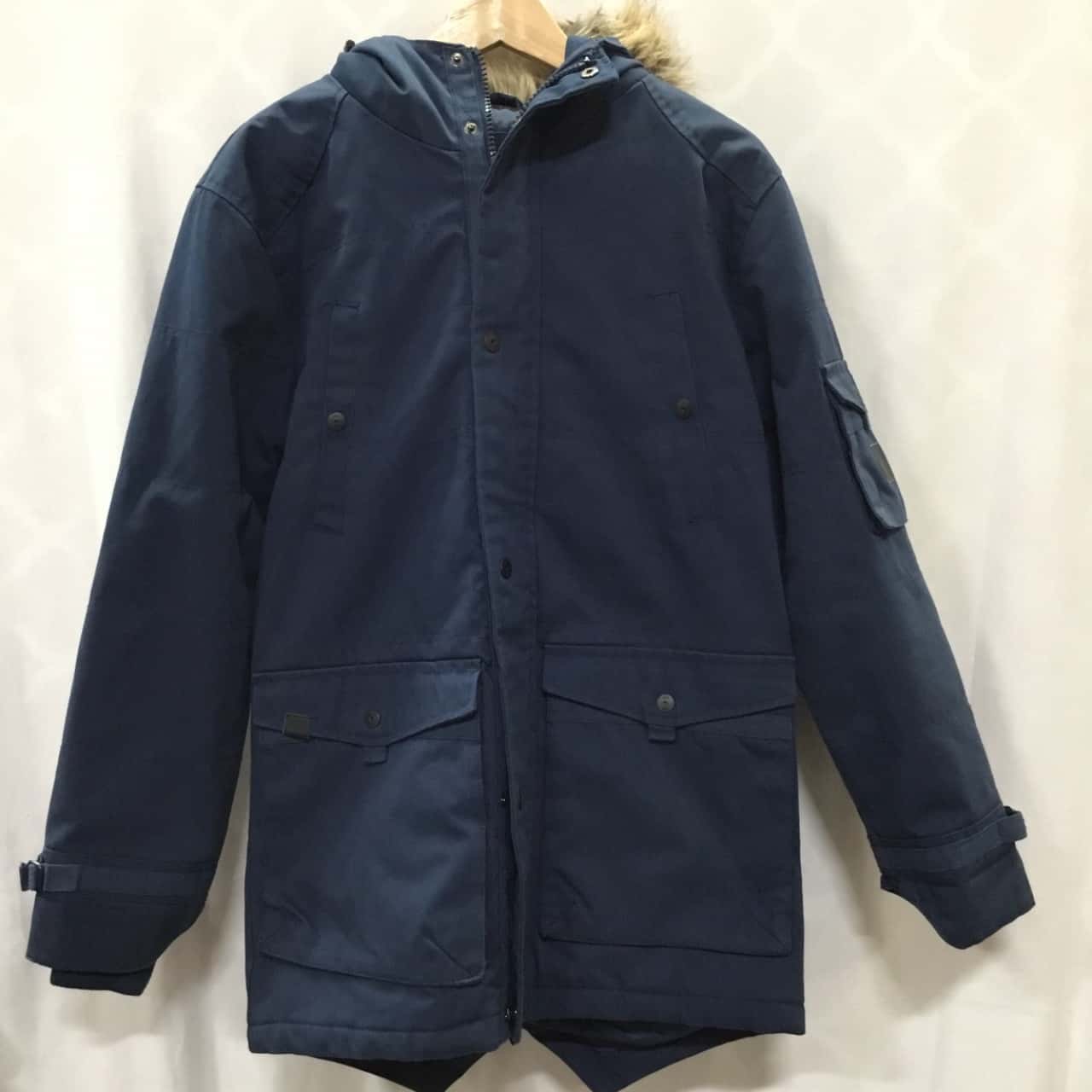 Voi Jeans Co. Unisex Size S Puffer Jackeet Navy Blue (s)