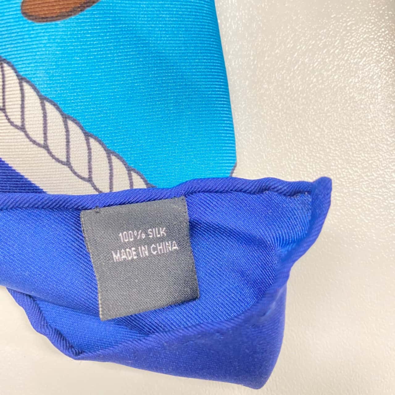 R.M.Williams Womens Blue/Brown/Gold/White Scarf (s)