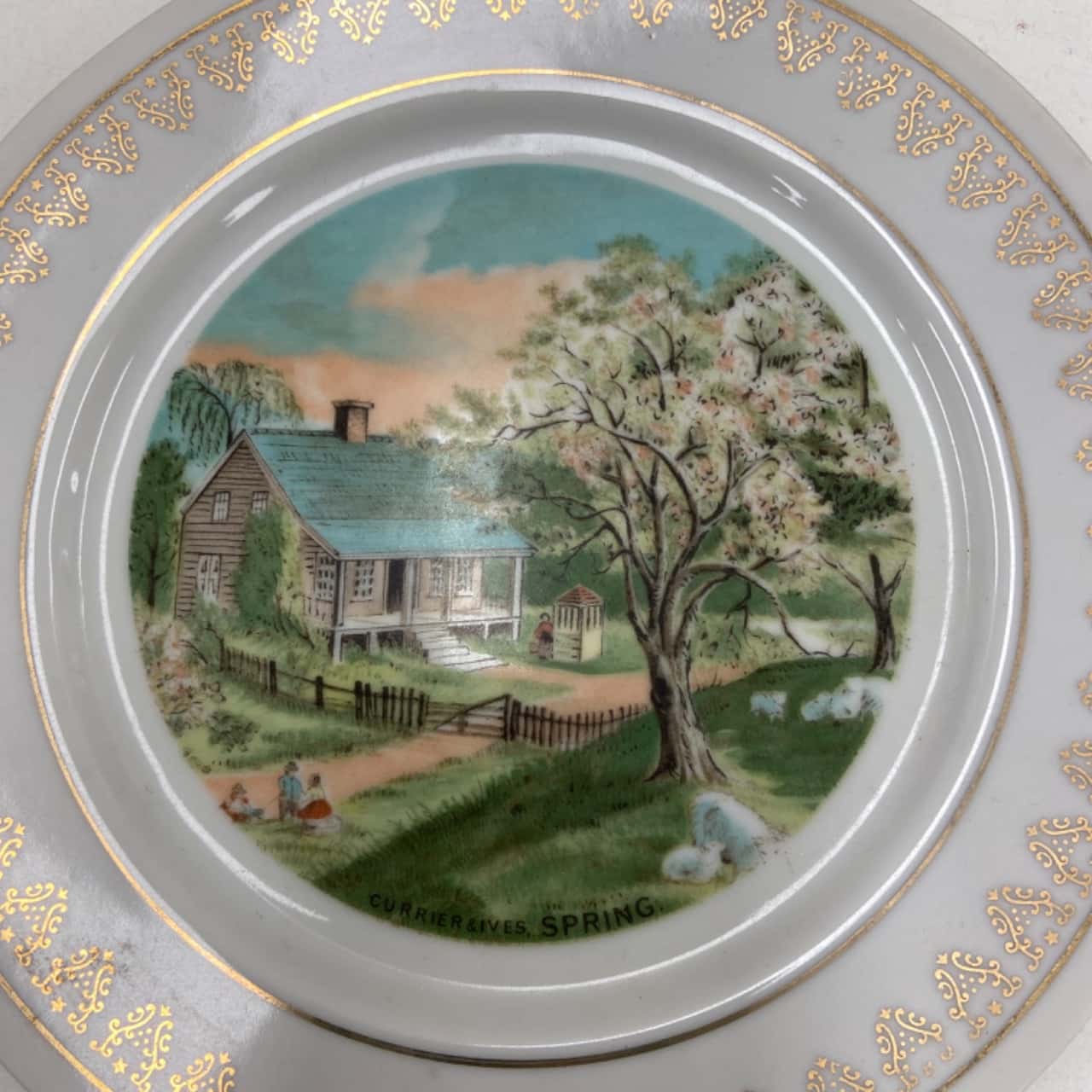 Vintage season plates . Made in Japan