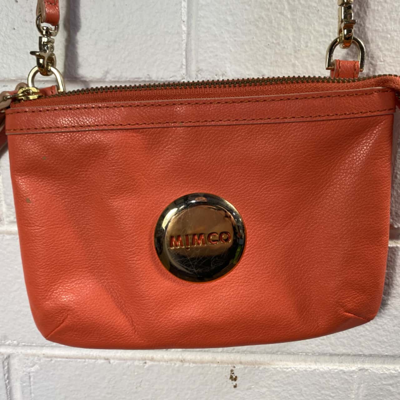 Mimco Womens Leather Handbag Pink (s)