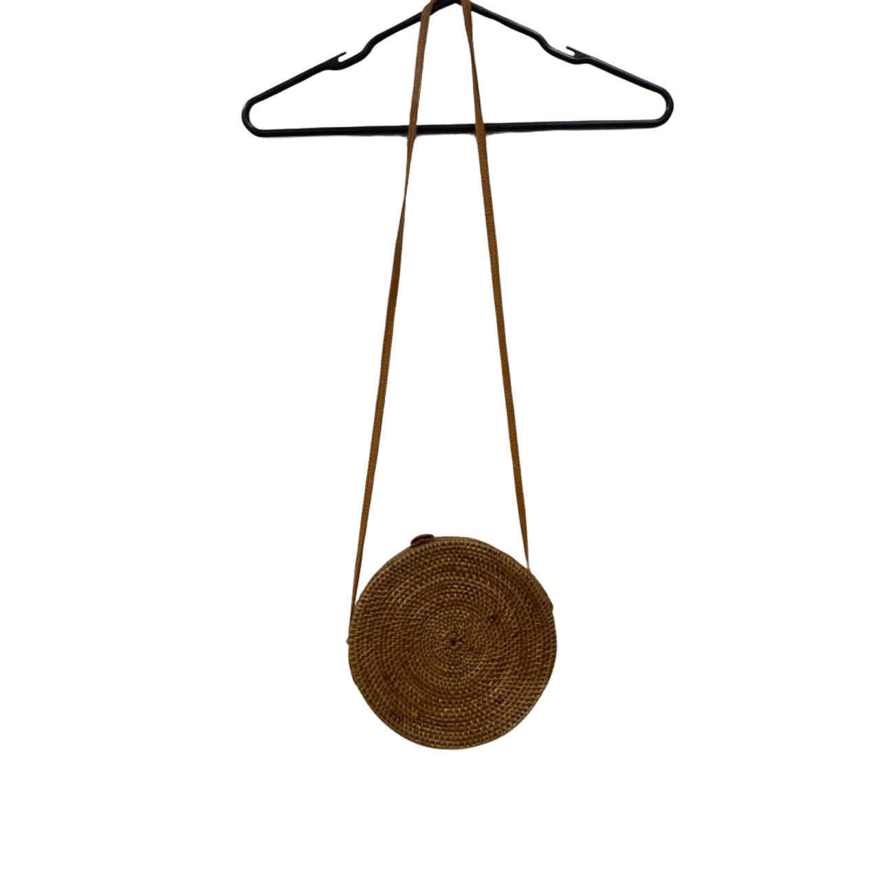 Womens Brown circular wicker handbag (s)