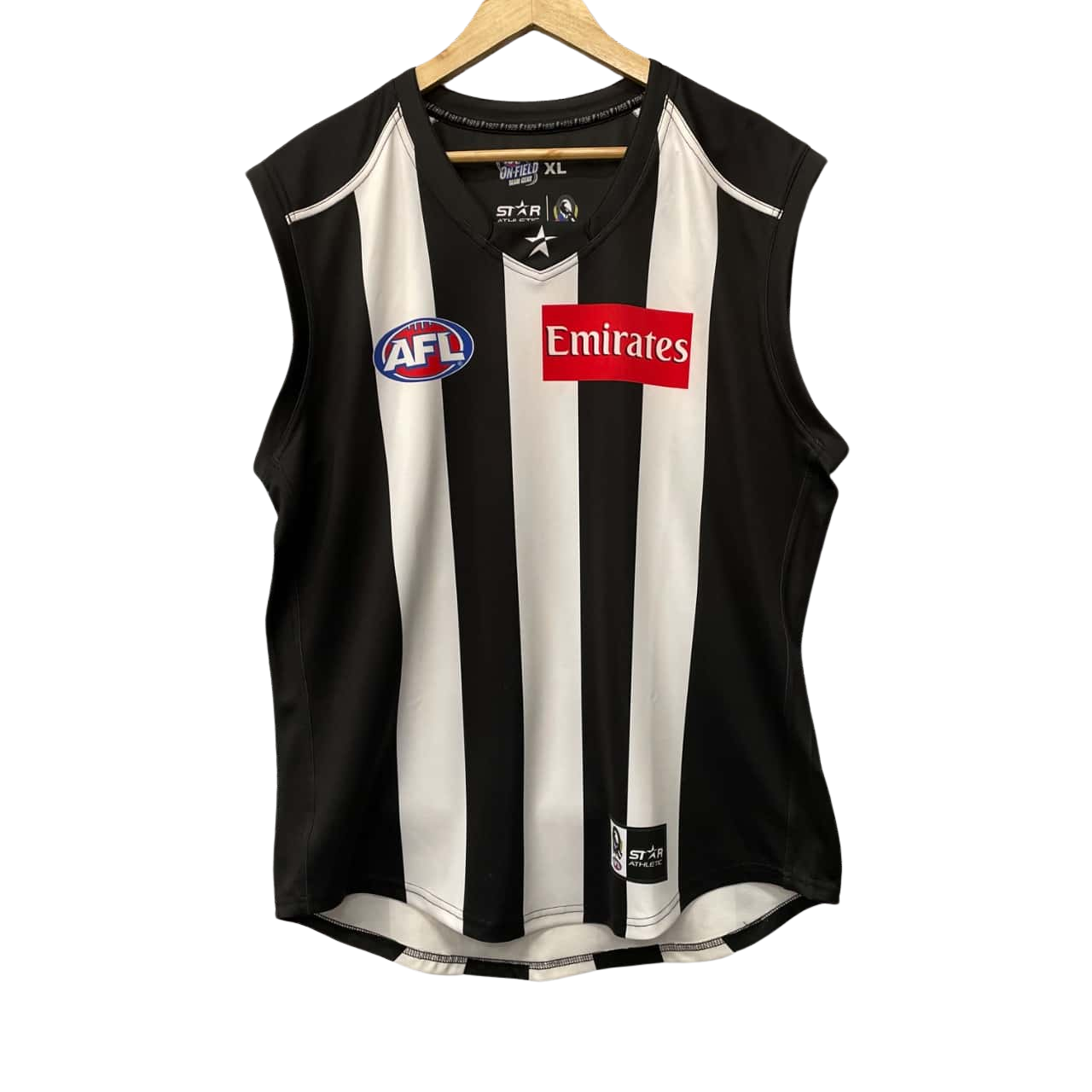 AFL Mens Black/ White Foley Guernsey Top Size XL(s)