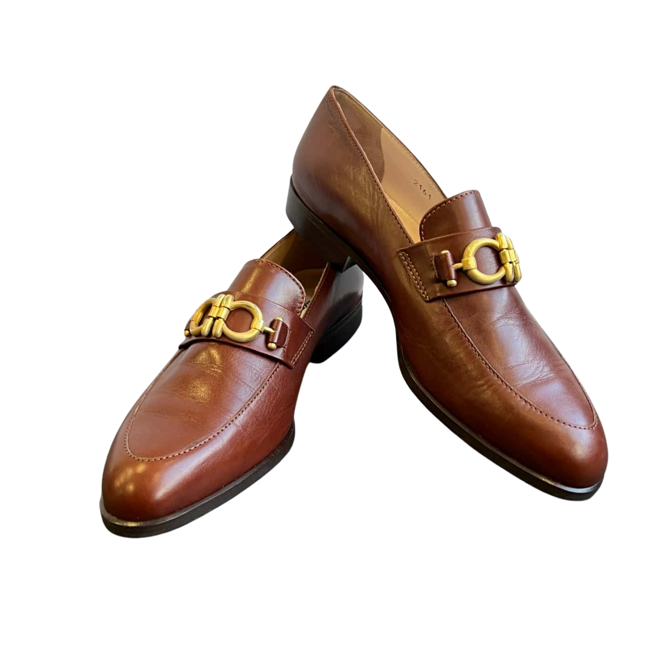 Filippo Raphael Womens Size 37.5 Leather Loafers Brown (s)