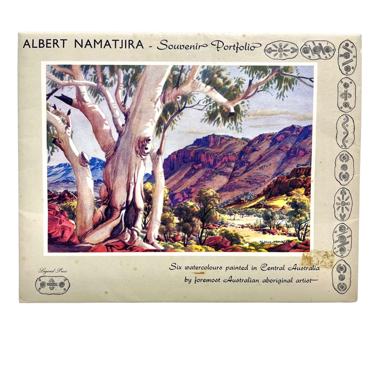 Albert Namatjira Souvenir Portfolio HTF Set of Six Watercolor Landscape ...