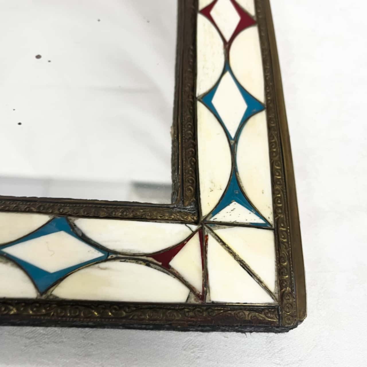 Vintage arch mirror metal surround/diamond shape decorative Mirror