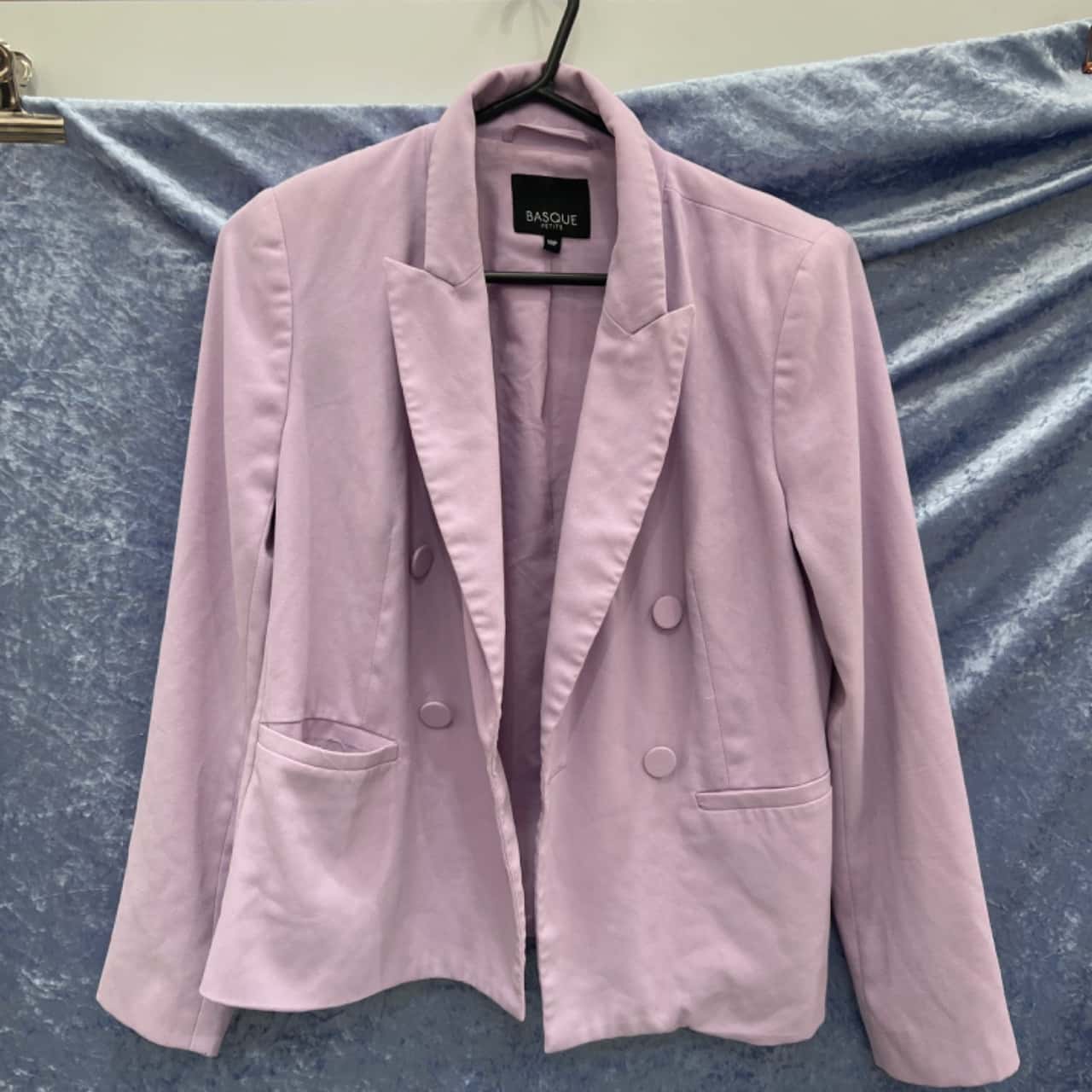 Basque Petite Womens Purple Blazer Size 10P