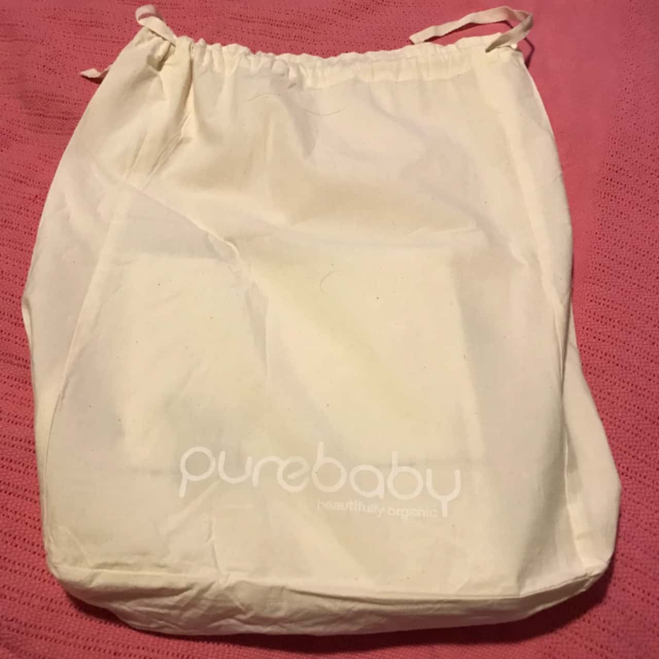 Pure Baby Embroidered Cotton Cot Sheet in Drawstring Bag
