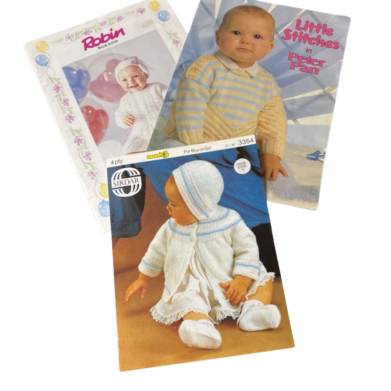 Set of three baby sewing pattern Books