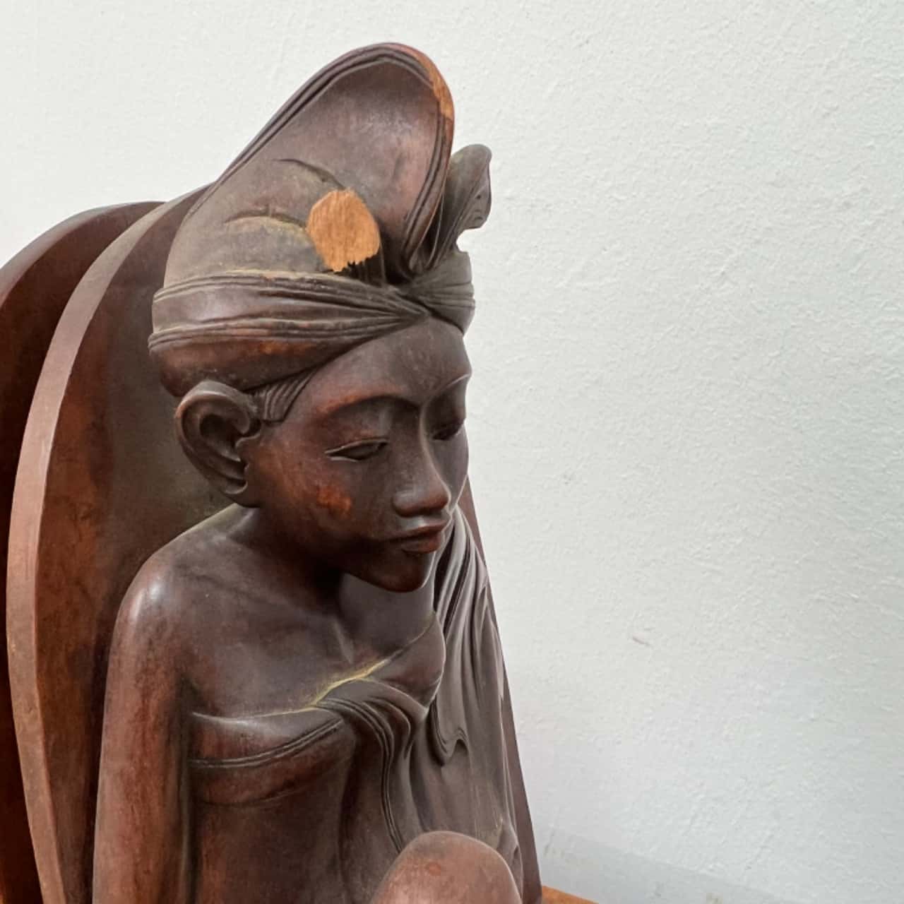 Vintage retro wooden lady bookends handmade (s)