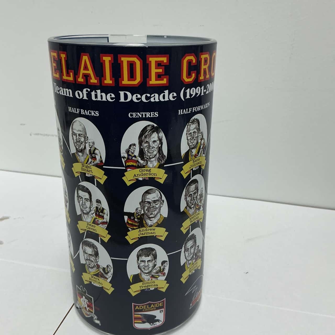 AFL Adelaide Crows Team of the Decade (90-00) Glass Stein