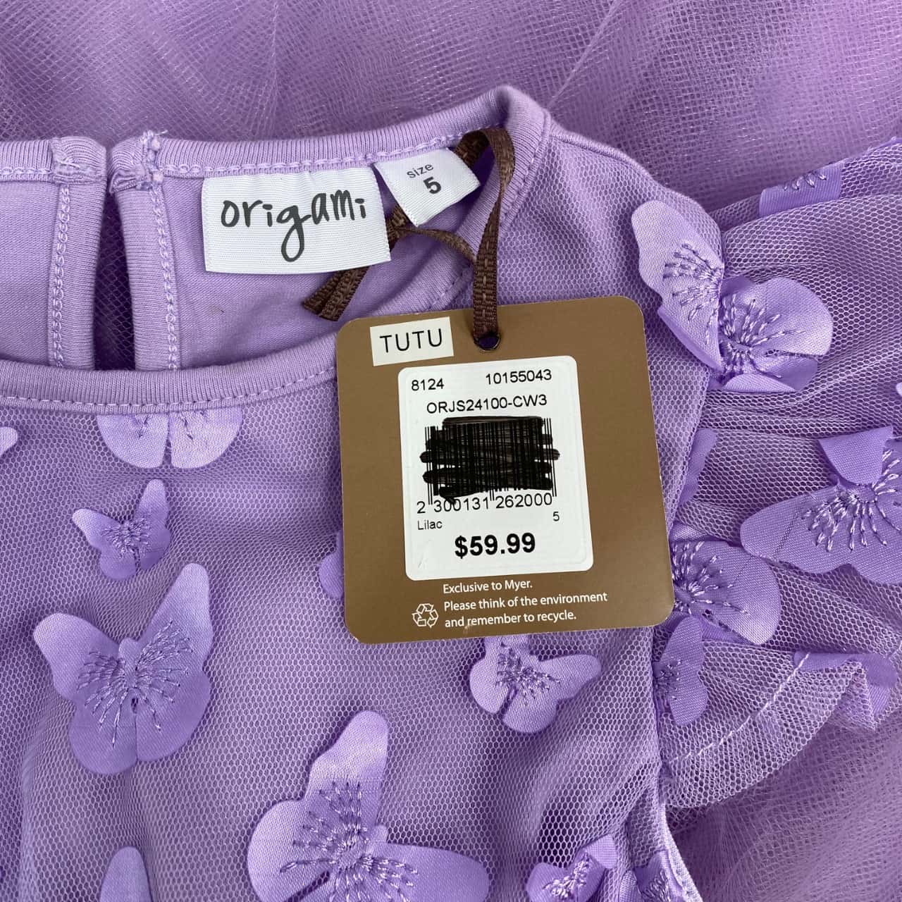 Origami Kids Size 5 Dresses Purple