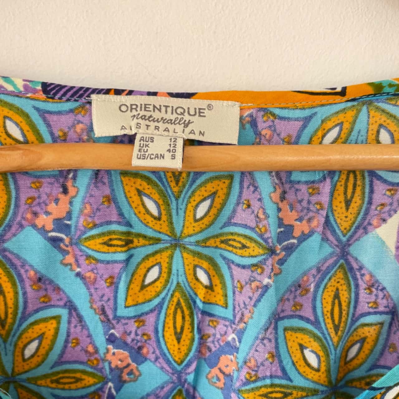 Orientique Colourful Pattern Mini Dress Size 12 / L (s)