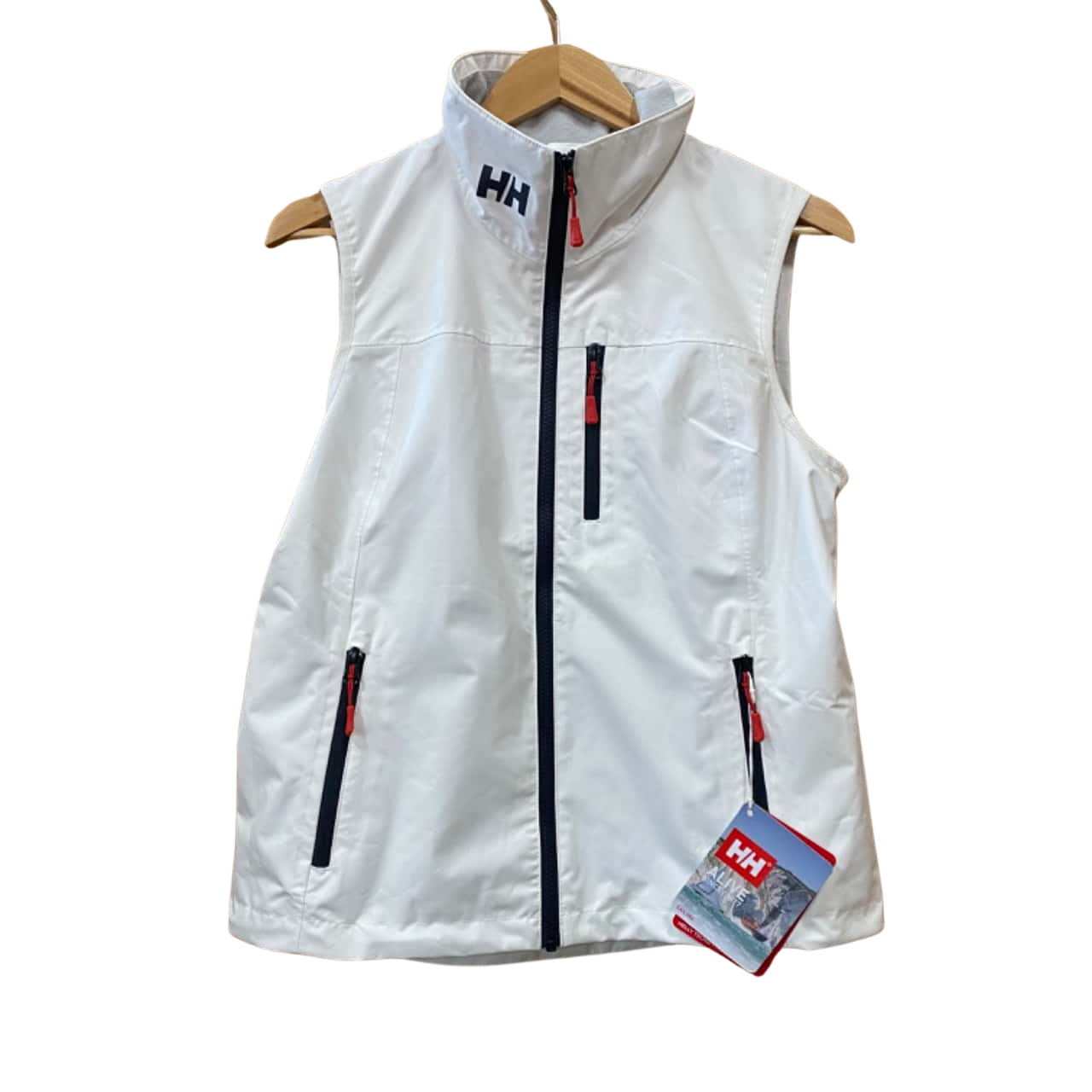 Helly Hansen White Sleeveless Mock Neck Jacket Size M