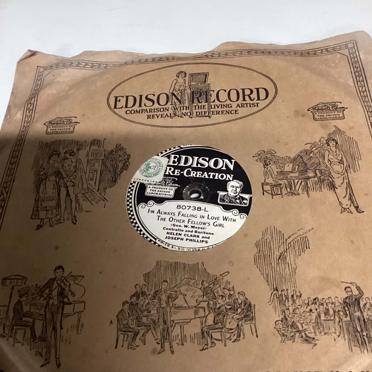 Edison Record Phonograph Record