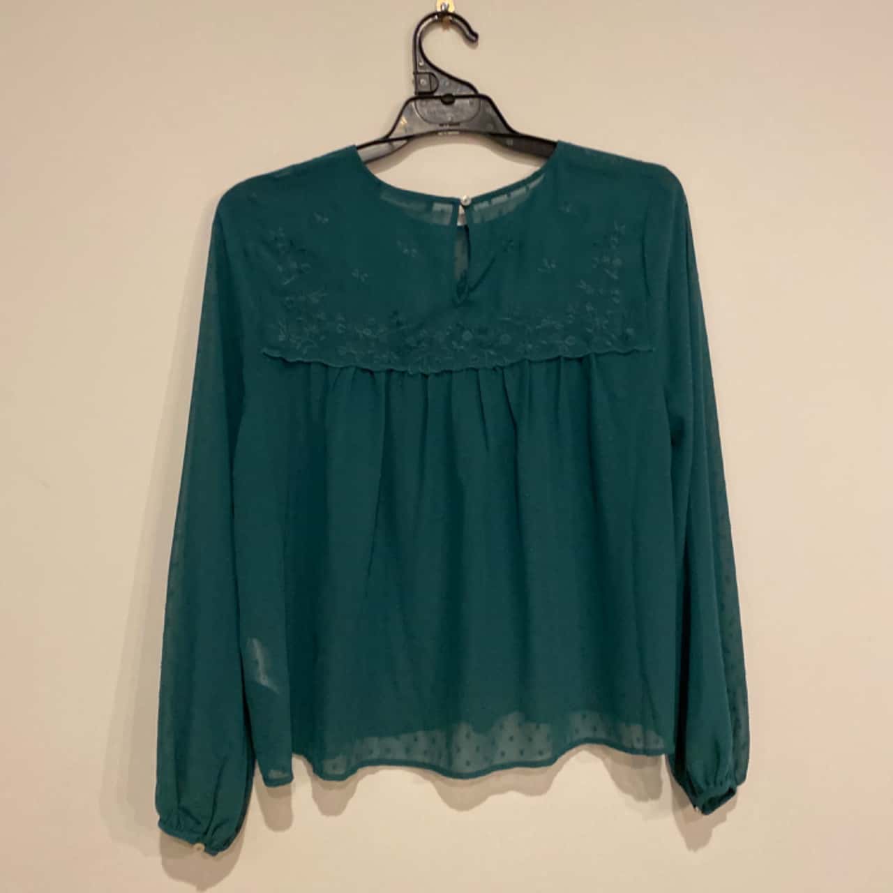 Sportsgirl Size 10 Long Sleeve Top Green