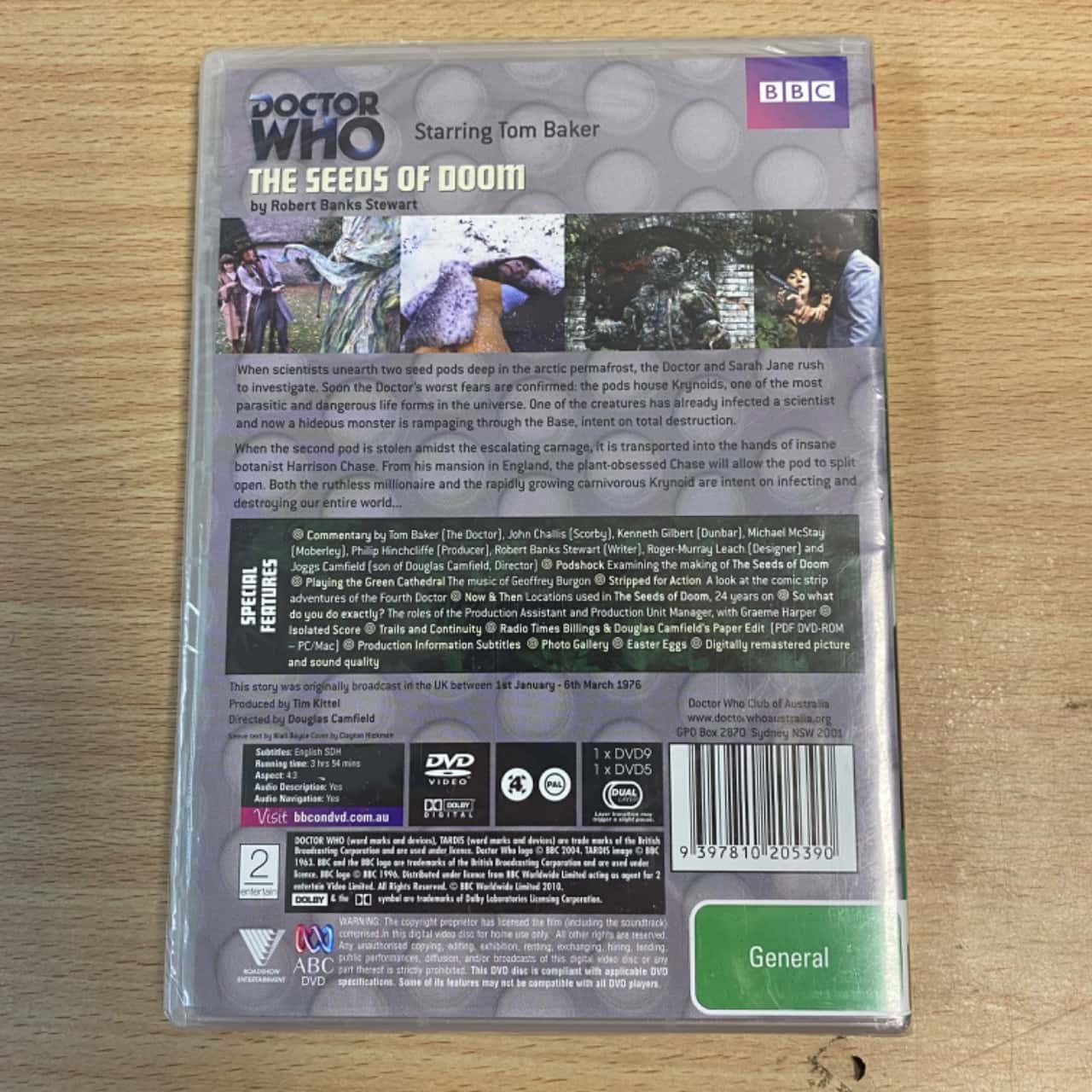 BBC DOCTOR WHO Tom Baker 1974-81 Seeds Of Doom Dvd Pal Region 4 New In Plastic Wrap