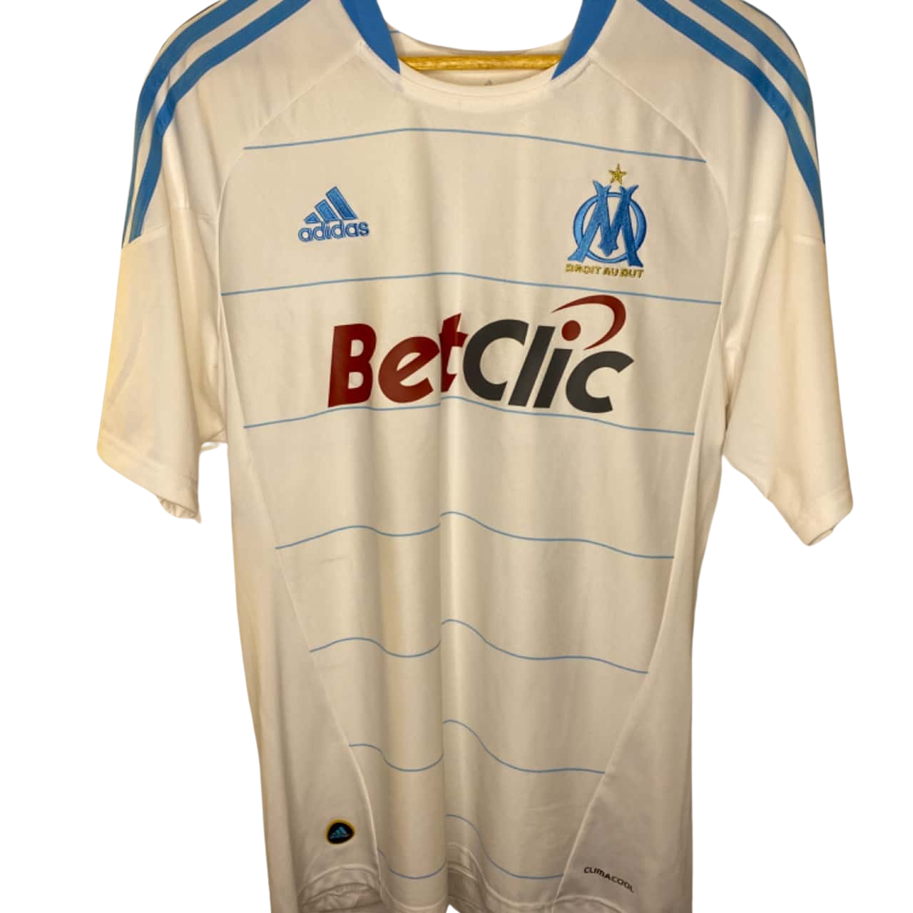 Adidas Mens Olympique Marseilles Jersey Size M Blue/White