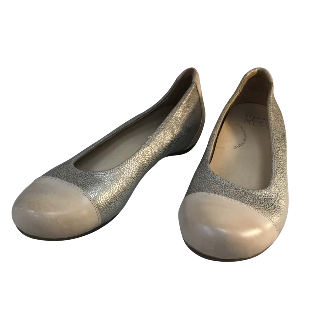 Ziera Beige & Silver Shoes Size 40