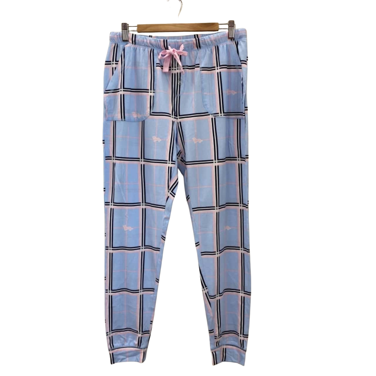Peter Alexander Womens Size L Pyjama Bottoms Blue / Checked