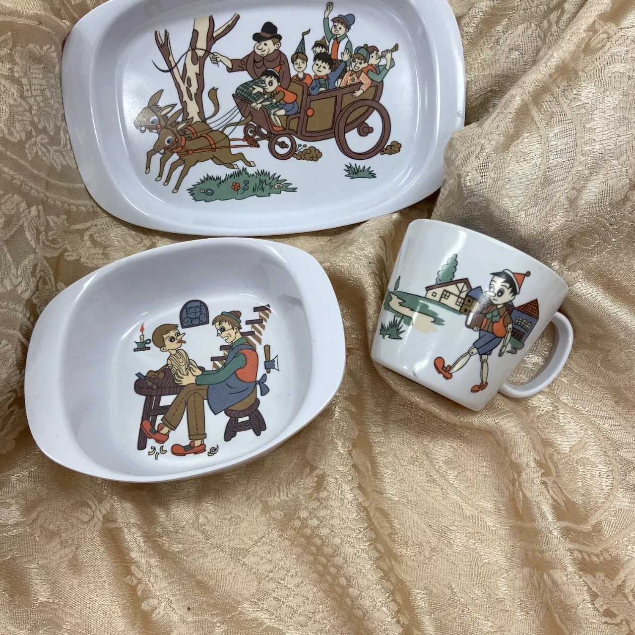 Vintage Noritake Pinocchio melamine breakfast set(s) - Used Very Good ...