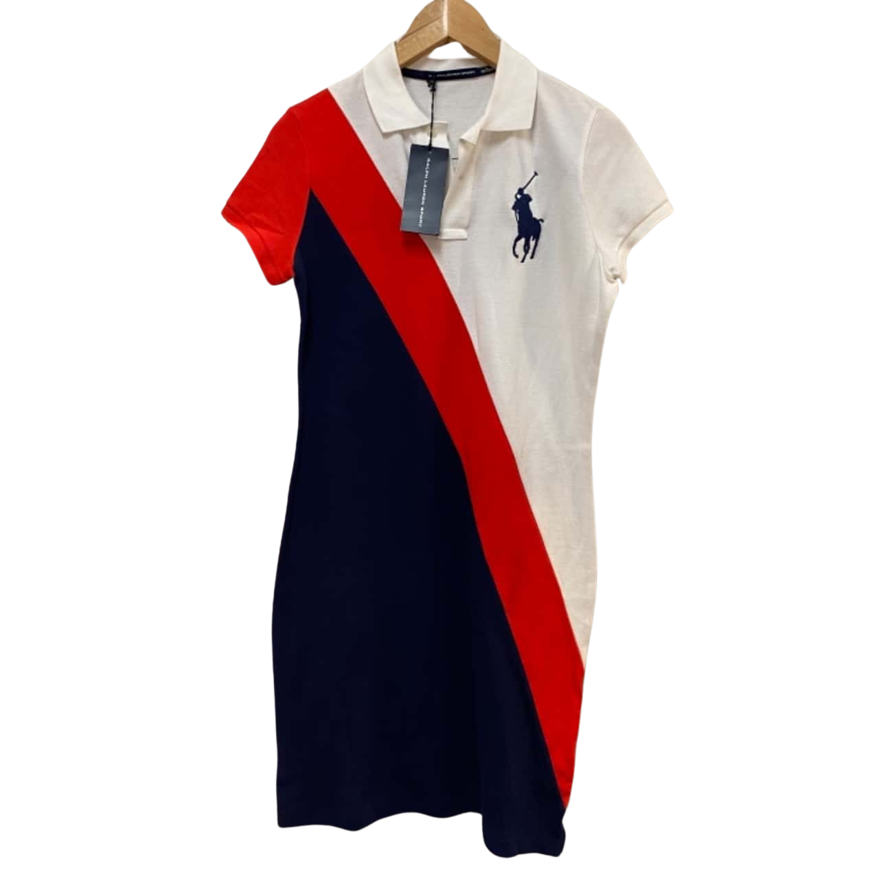 [Brand New] Ralph Lauren Womens Size M Navy Blue / Red / White SS Kris ...