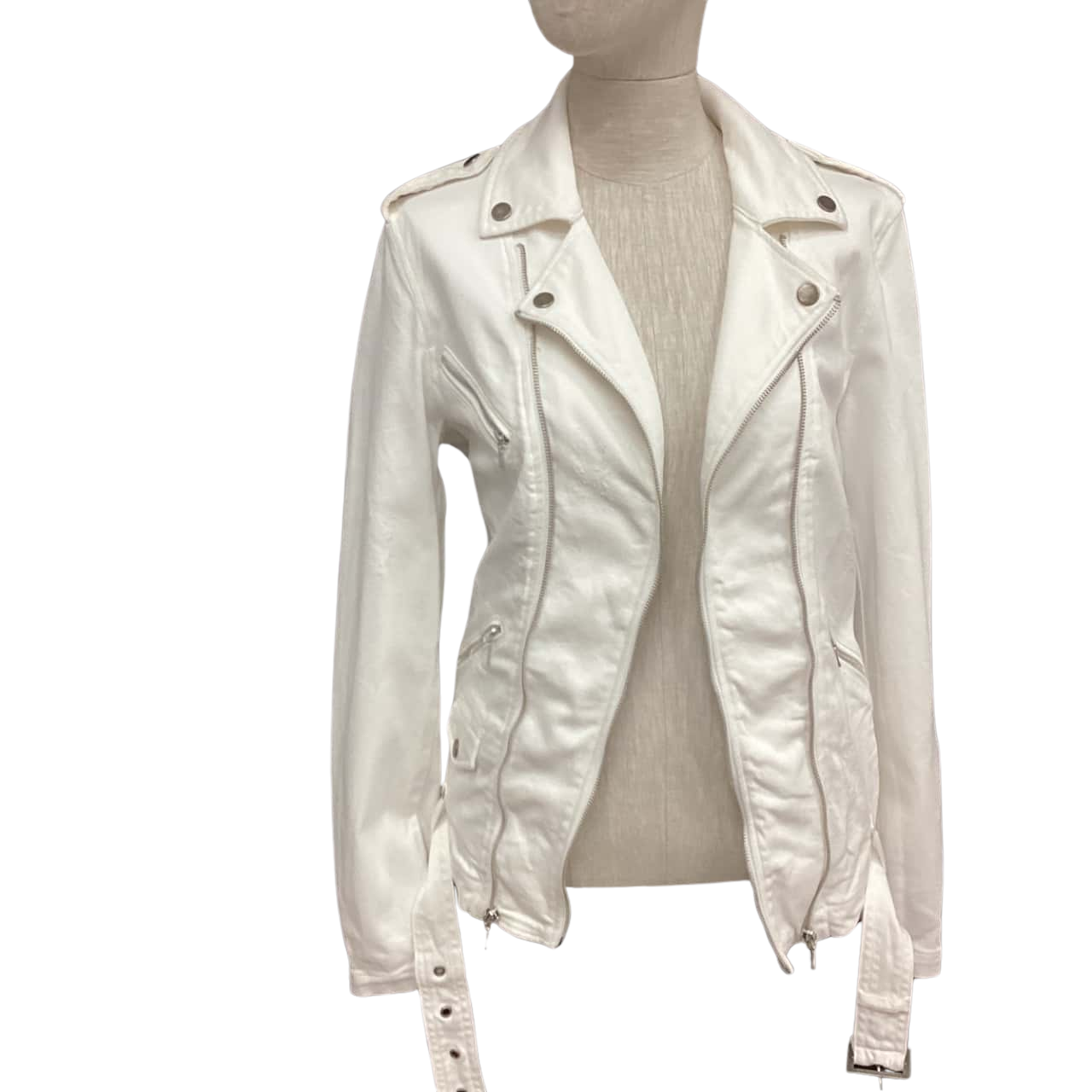 Nu Denmark Womens Size 36 Open Jacket White (s)