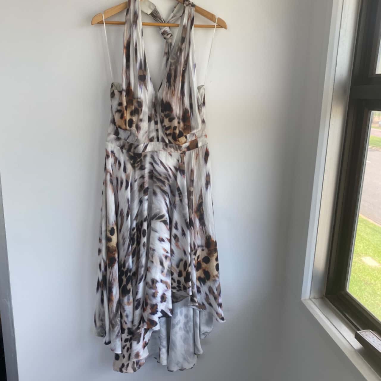 Portmans Luxe Animal Halter Dress Multicoloured Size 12 / L(s)