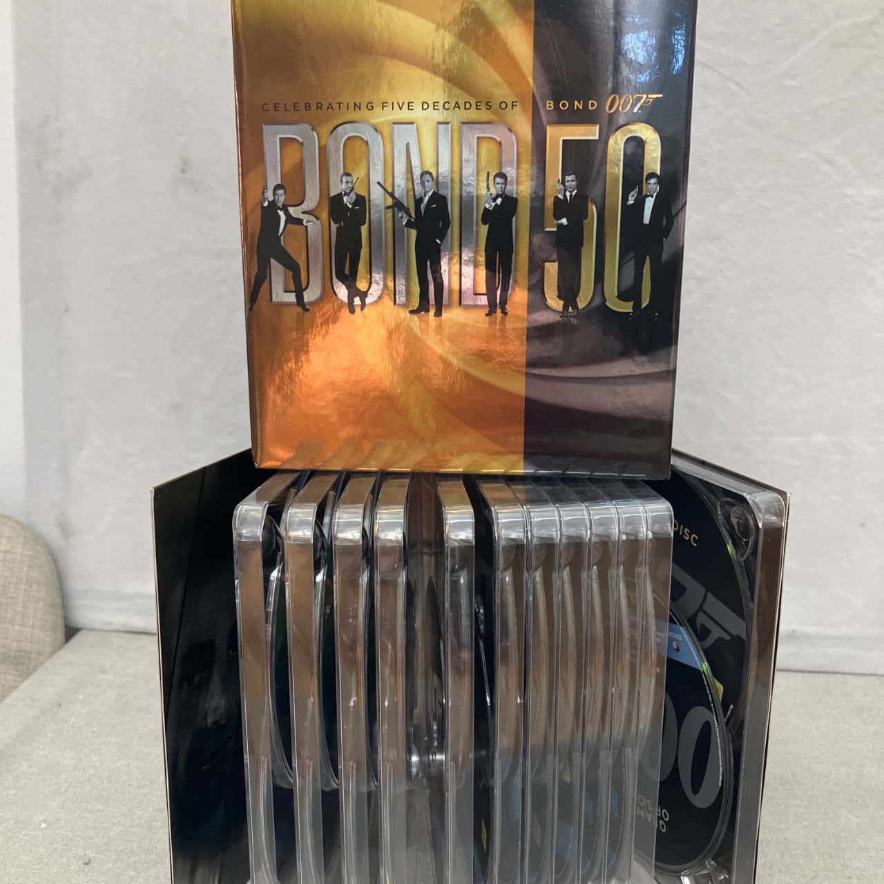 James Bond 007, DVD box set, celebrating 50 years of saucyness.(s ...