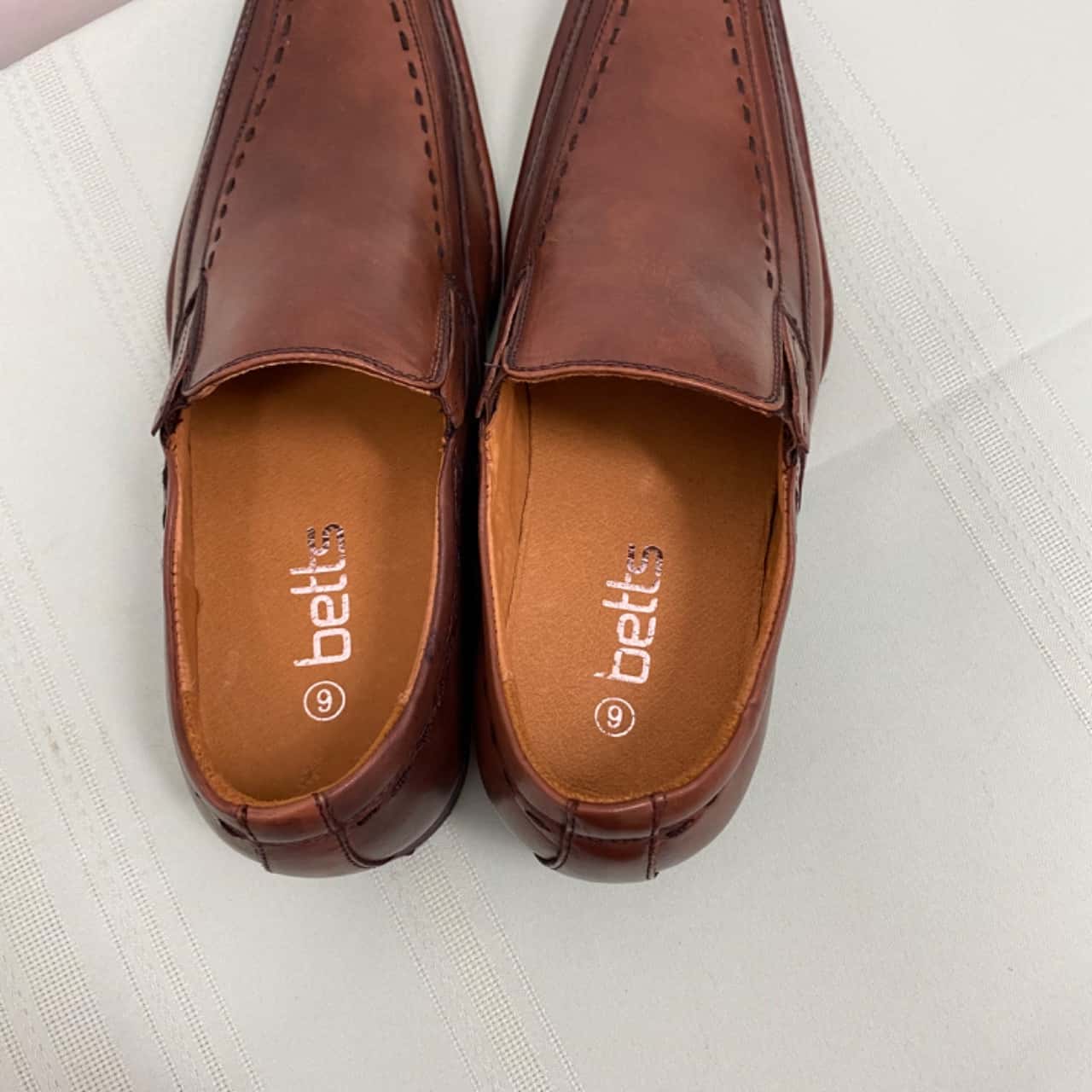 Betts Mens Size 6 Brown Leather Shoes