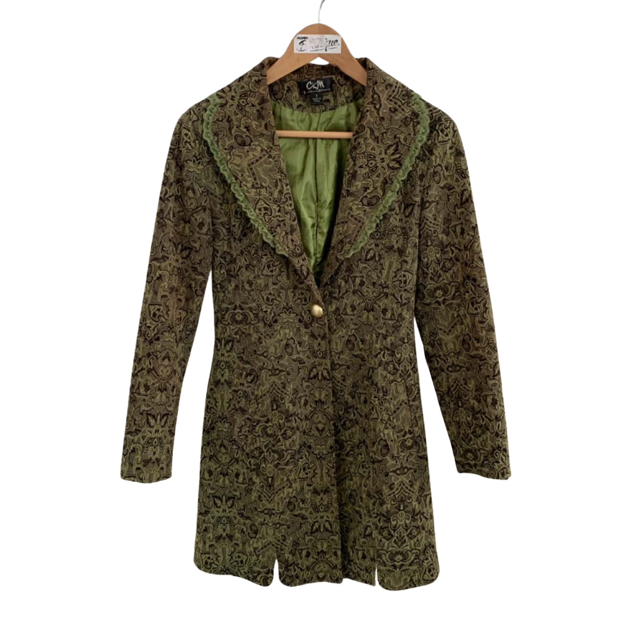 Caroline Morgan Small Green Retro Style Jacket(s)