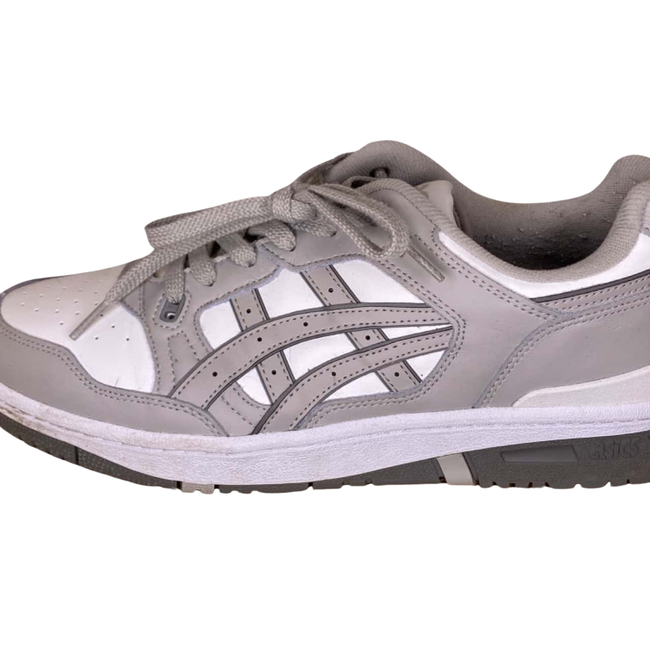 Asics Mens Leather Sneakers Size 11 / 12 Grey / White (s)