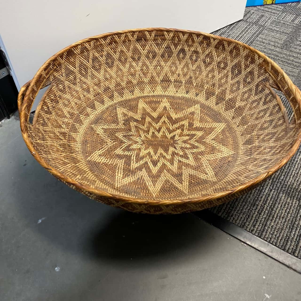 Very Large Vintage Hand Woven Buka Basket Made in Solomon Islands - See ...
