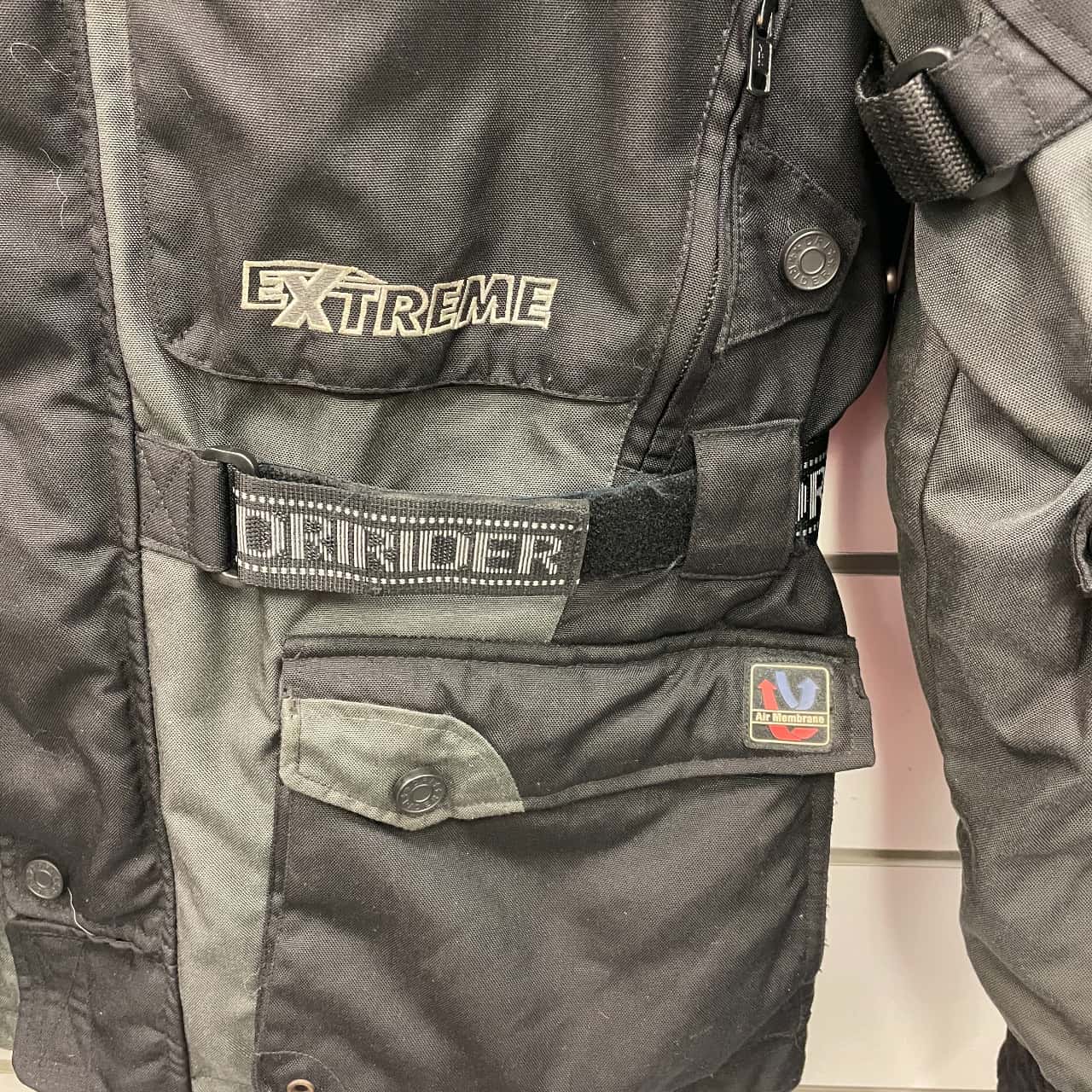 Dri Rider Mens Size XXL Biker / Front Zipper Jacket Black / Grey