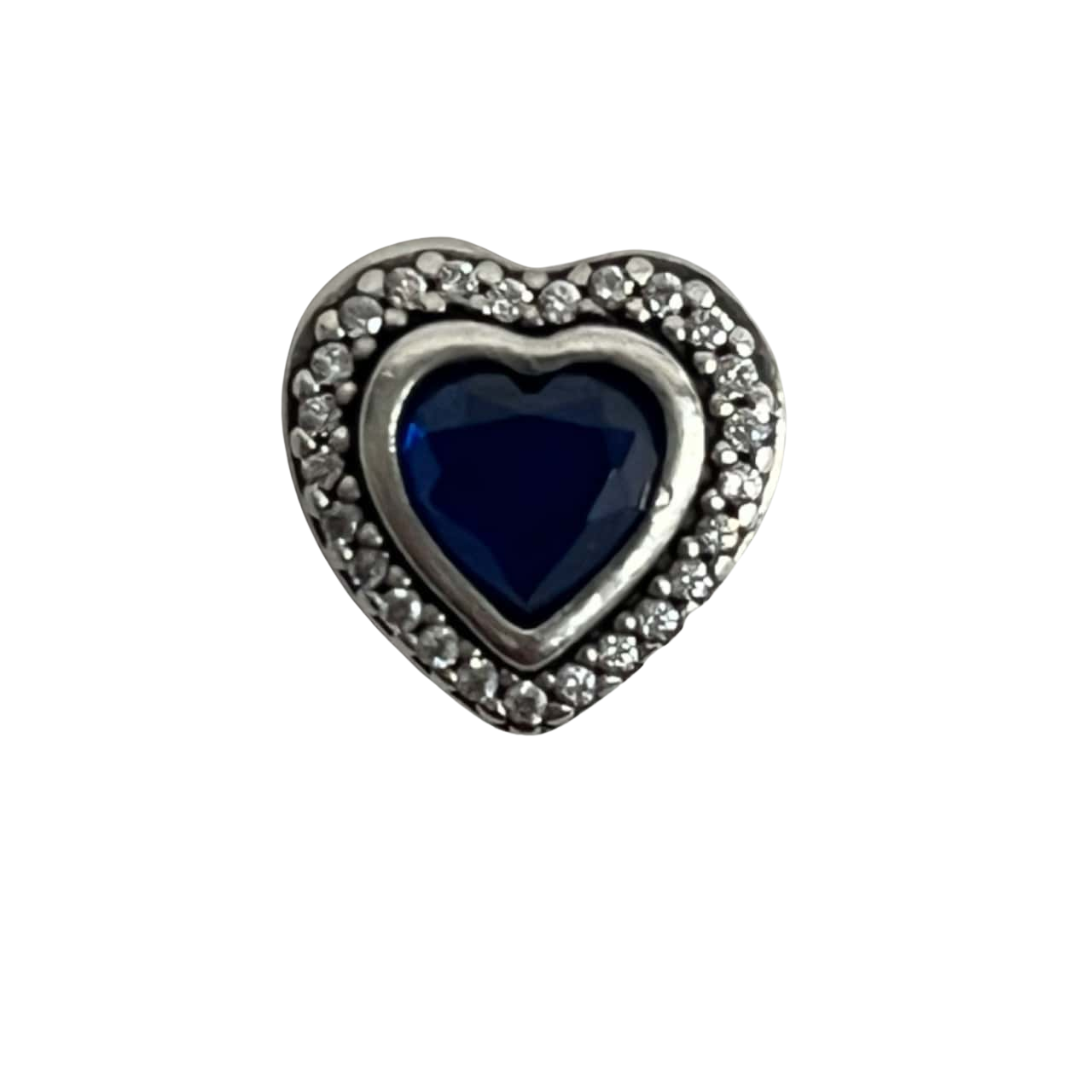 Pandora 925 ALE Sparking Love Charm Blue Gem Sterling Silver (s)