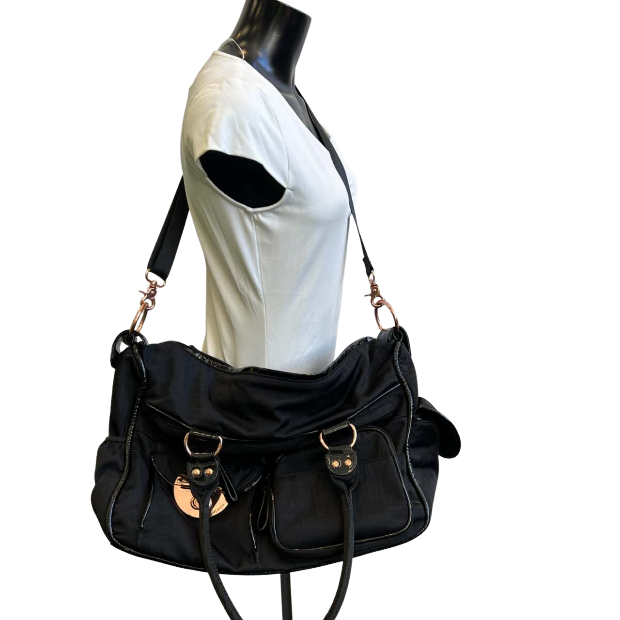 Mimco Womens Lucid Baby Bag/Duffle Black (s)