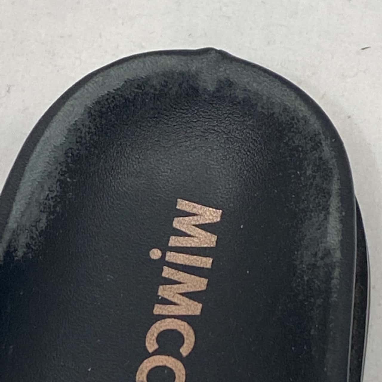 Womens MIMCO Size 37 Leather Black Slip On Slides(s)