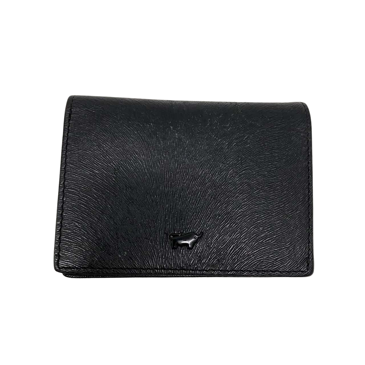 Braun Büffel Leather Horsehair Pattern Wallet Black(s)
