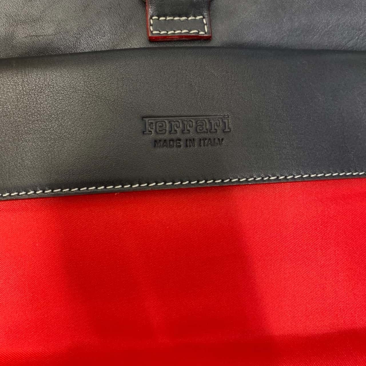 Ferrari Embossed mens Genuine leather Toiletries Pouch(s)