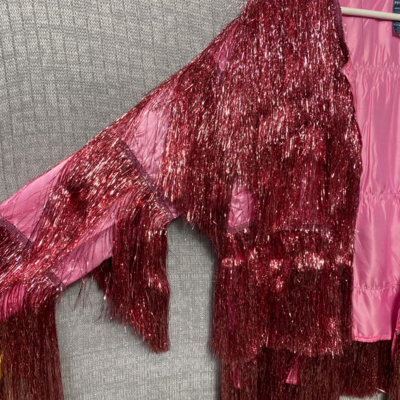 Women's Fever Collection Size L Pink Tinsel Jacket(s)