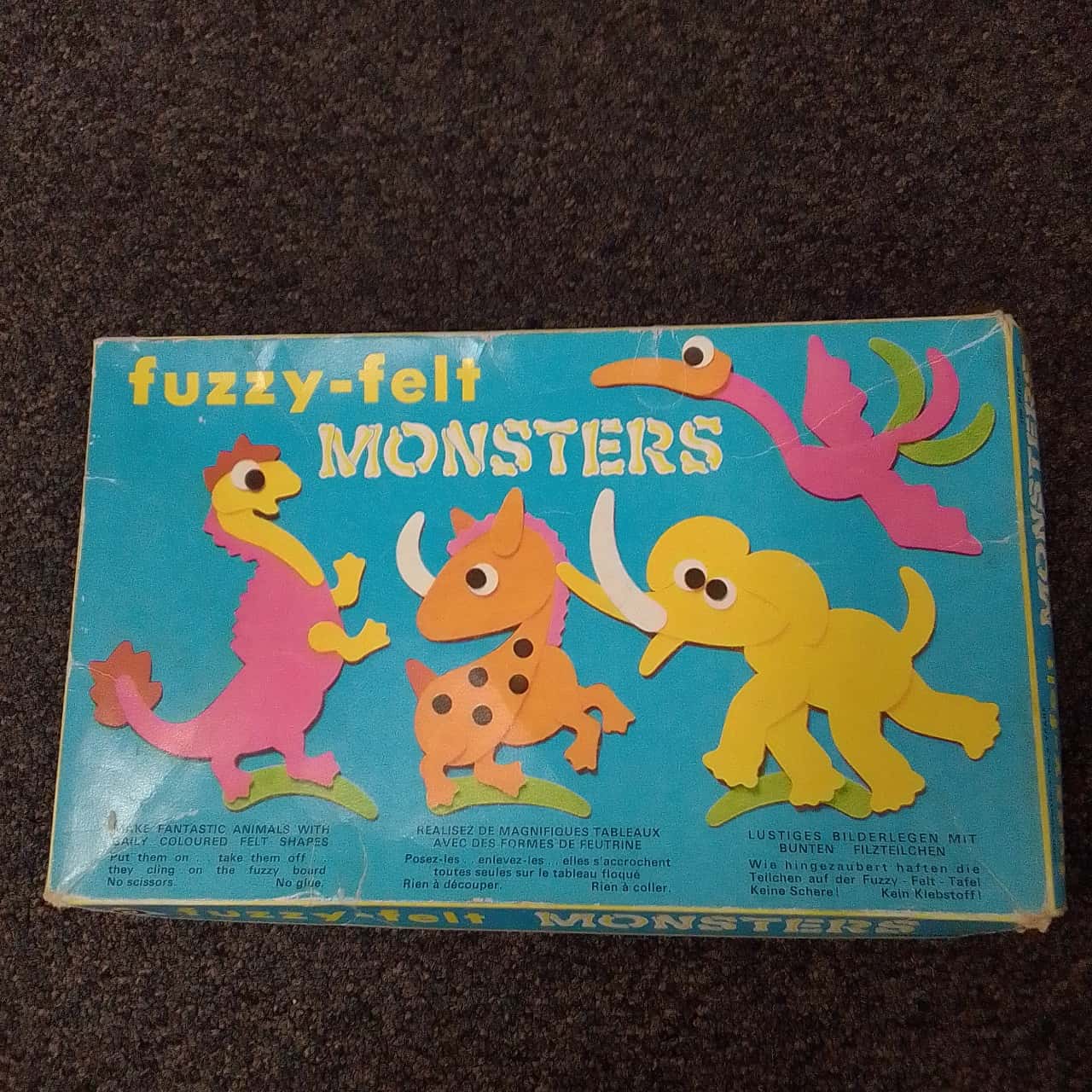 Vintage Fuzzy Felts Monsters