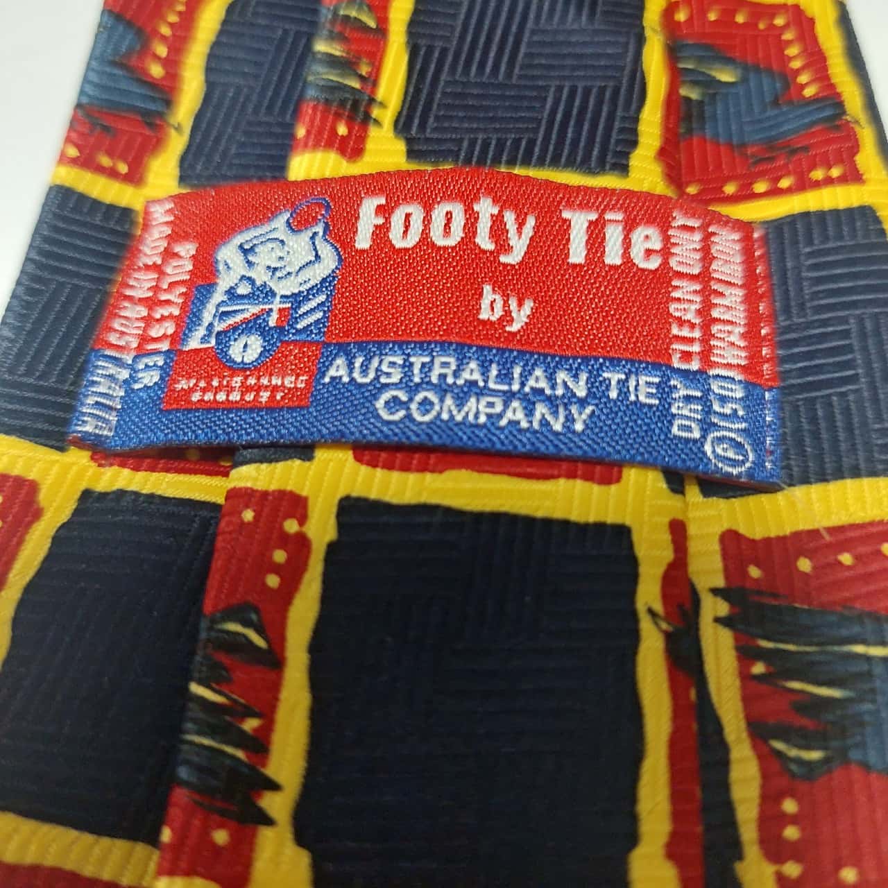 AFL Mens Ties Adelaide Crows Navy Blue / Red / Yellow (s)
