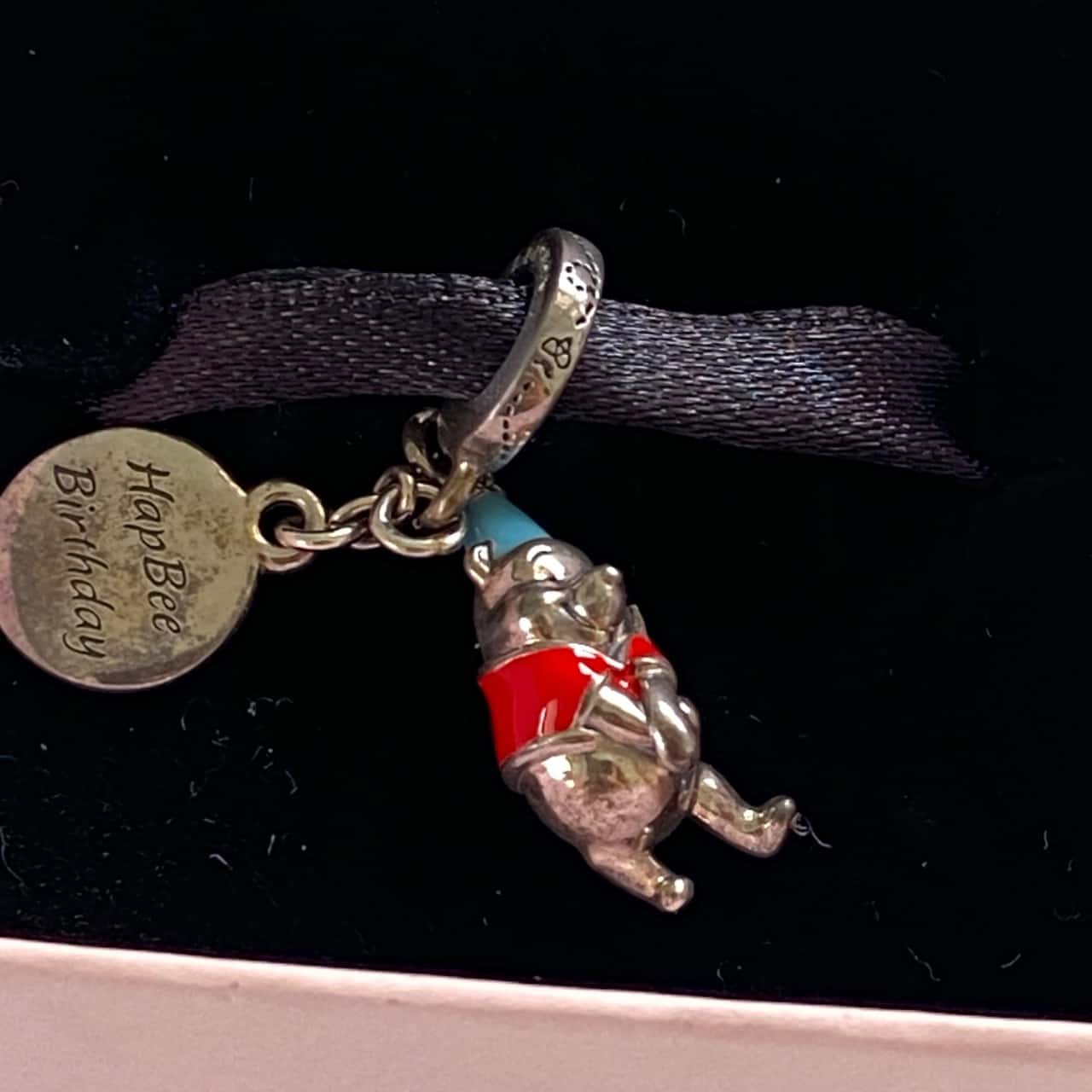 Pandora 925 Sterling Silver HapBee Birthday Winnie Pooh Dangle Charm(s)