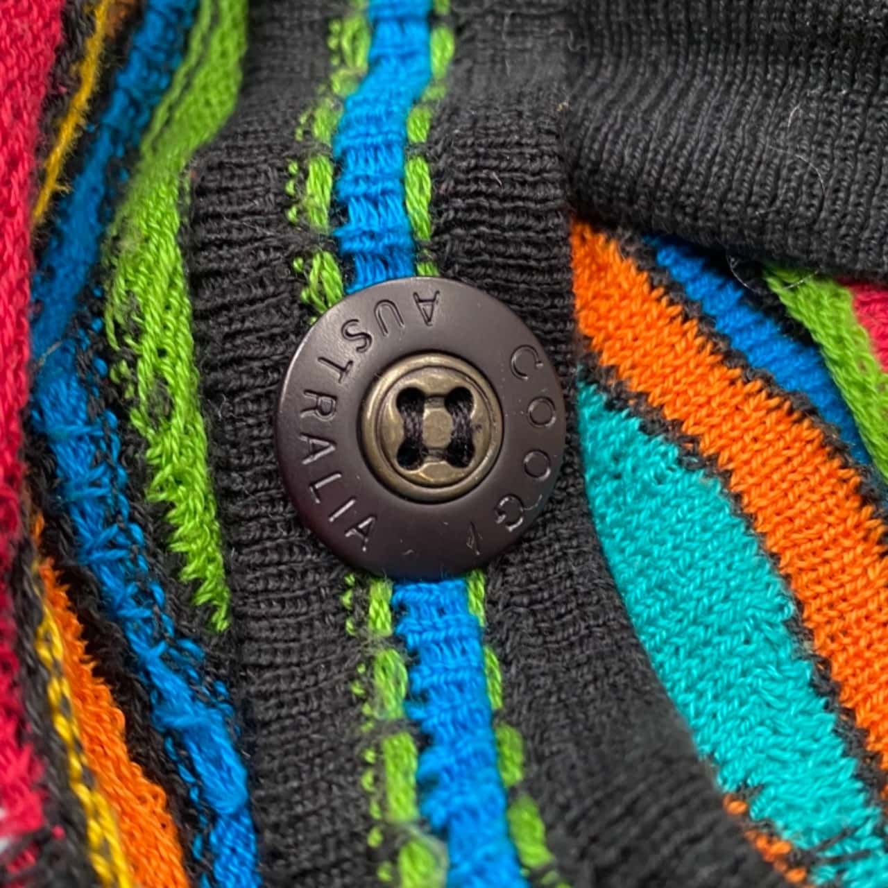 Unisex COOGI Brand Vest Size Medium Vintage Retro 80s Colourful Rainbow (s)