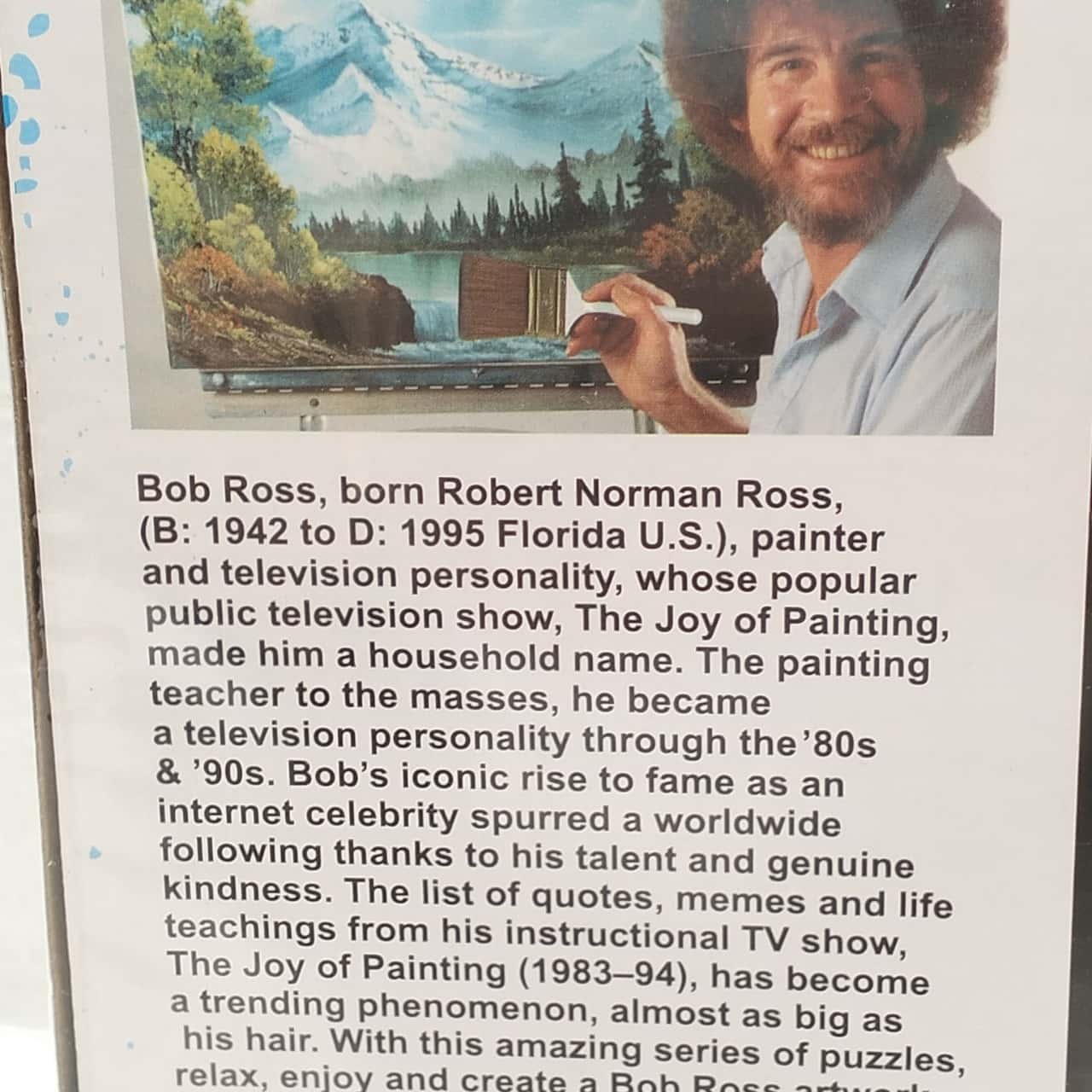 Bob Ross 1000 piece Jigsaw Puzzle. "Mountain by the Sea".(s) - New With ...