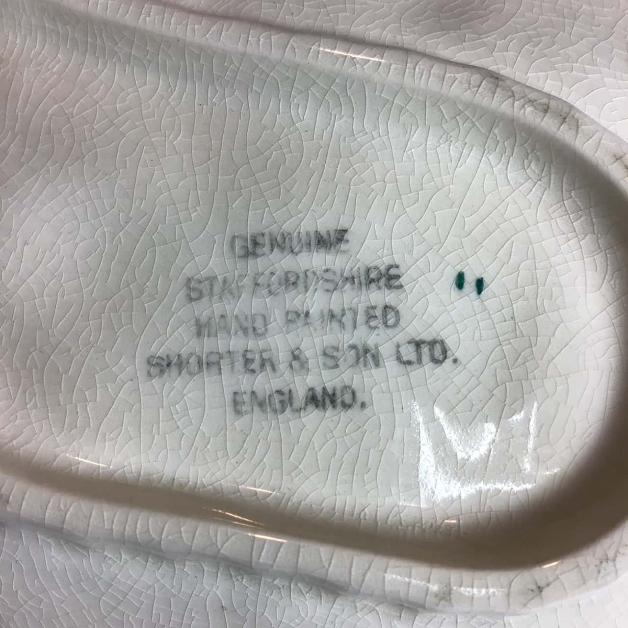 Shorter & Sons Staffordshire Porcelain dish featuring Thistles