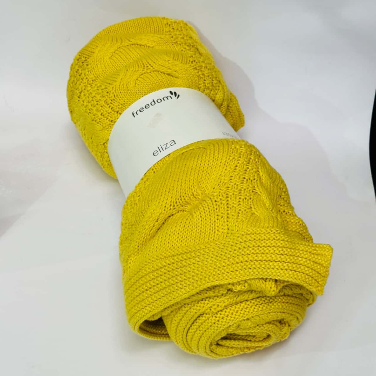 FREEDOM Eliza Cotton Knit Throw Yellow(s)